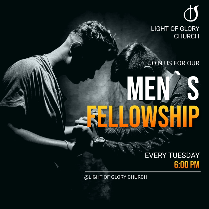 MEN`S FELLOWSHIP SERVICE POSTER Template | PosterMyWall